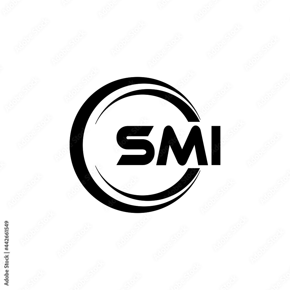 SMI letter logo design with white background in illustrator, vector ...