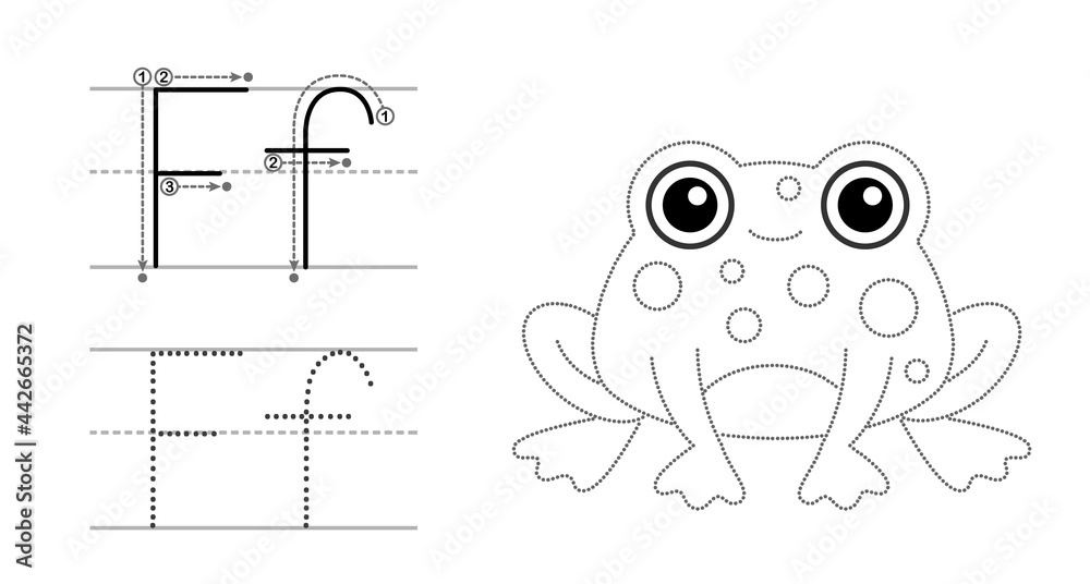 Trace the letter and picture and color it. Educational children tracing ...