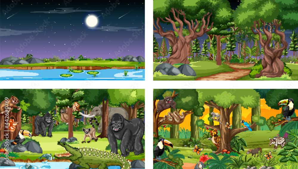 Nature Scenes With Different Animals