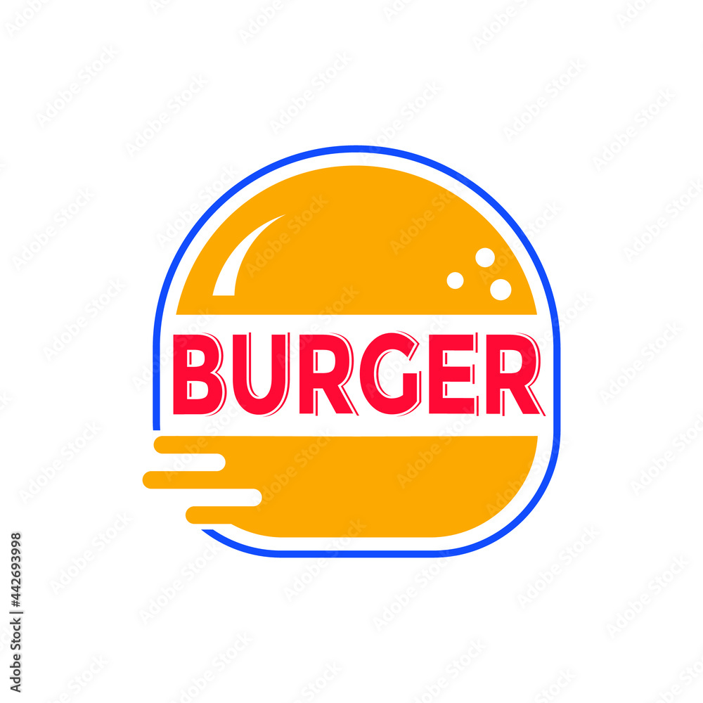 burger logo design inspiration modern Stock Vector | Adobe Stock