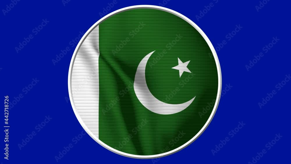 Pakistan Circular Flag Loop - Realistic 4K flag waving in the wind ...