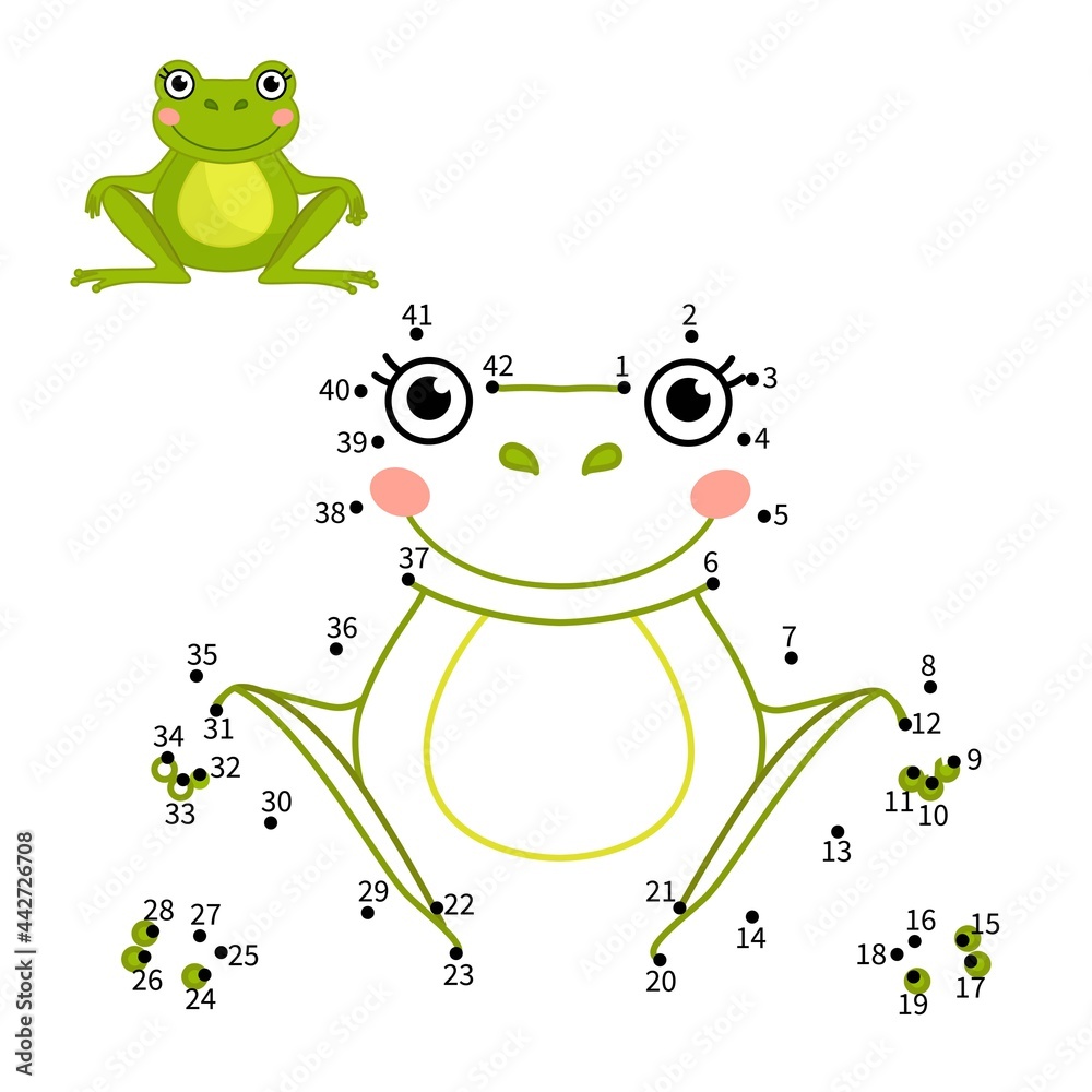 Educational game for kids. Dot to dot game for children. Illustration ...