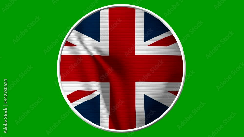 United Kingdom Circular Flag Loop - Realistic 4K flag waving in the ...