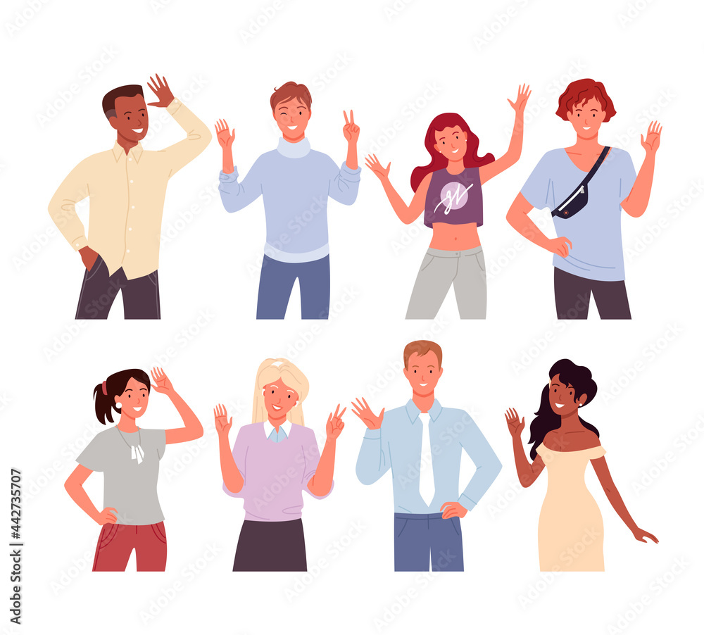 People Greeting Clipart