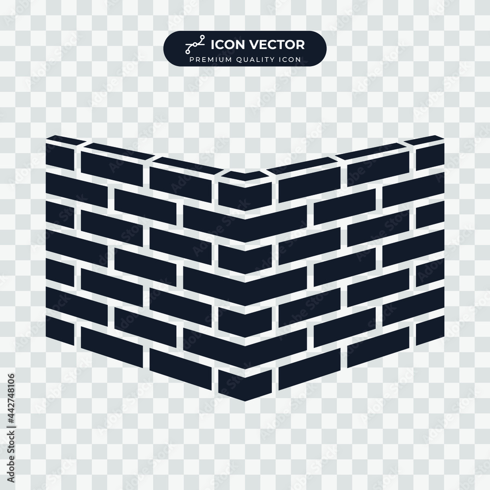 wall icon symbol template for graphic and web design collection logo ...