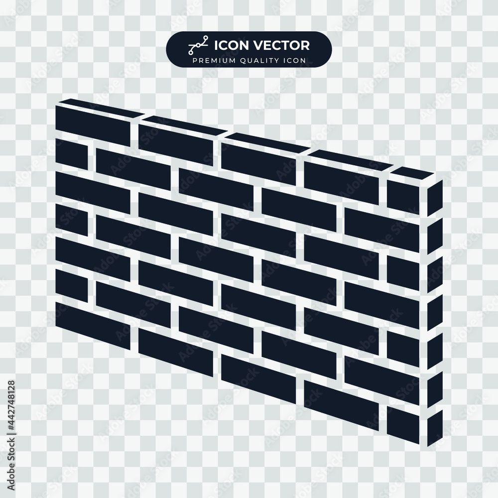 wall icon symbol template for graphic and web design collection logo ...