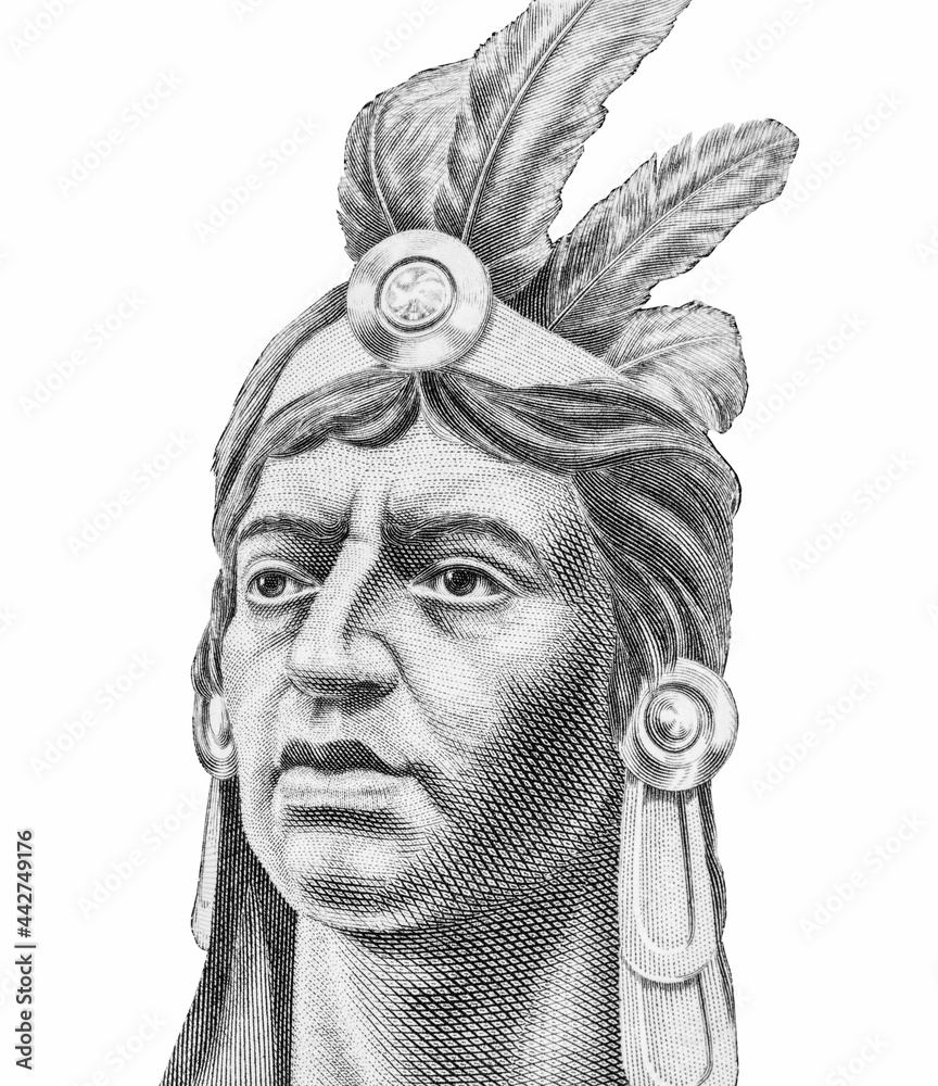 Cuauhtemoc, Profession Last Aztec Ruler of Tenochtitlan. Portrait from ...