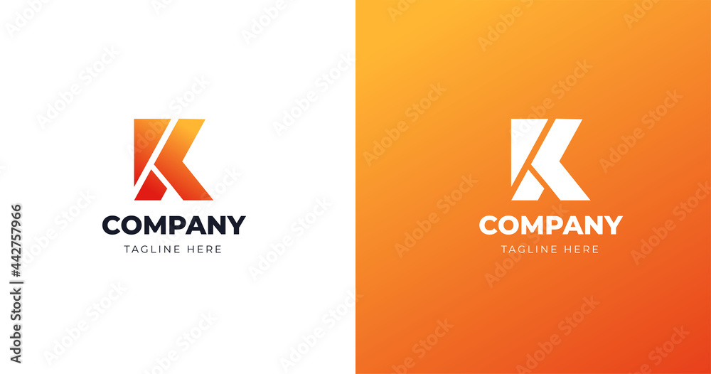 Initial K letter logo design template, vector illustration for personal ...