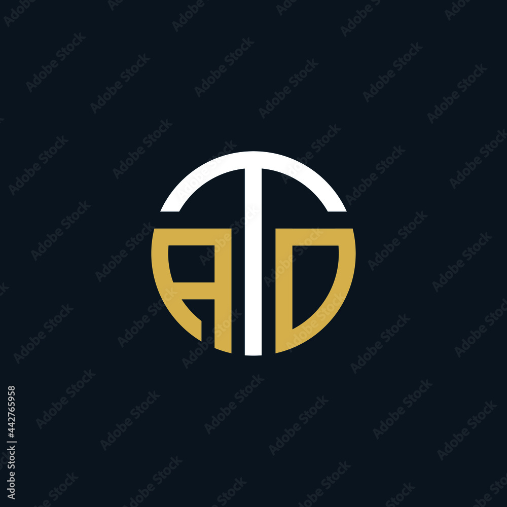 Vettoriale Stock ATO letter logo design on black background.ATO ...