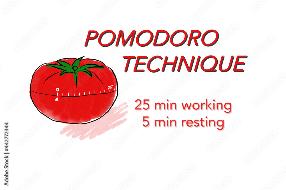 Minimal banner design red tomatoes on white background pomodoro time ...