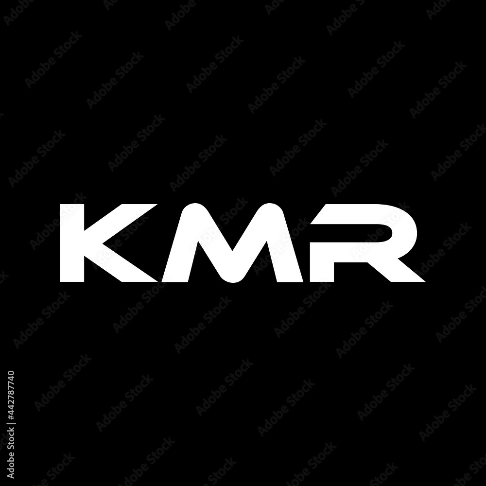 KMR letter logo design with black background in illustrator, vector ...