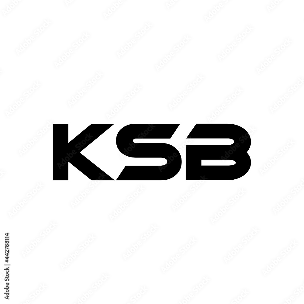 KSB letter logo design with white background in illustrator, vector ...