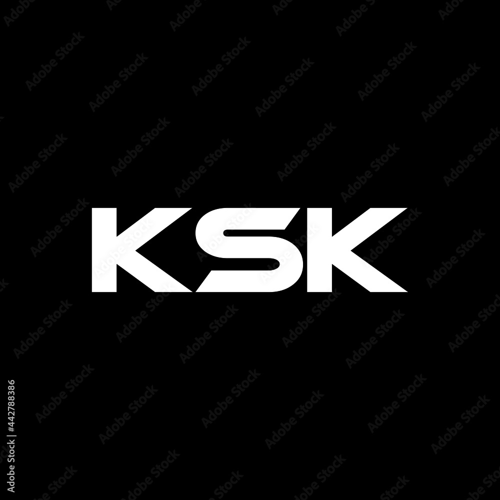 KSK letter logo design with black background in illustrator, vector ...