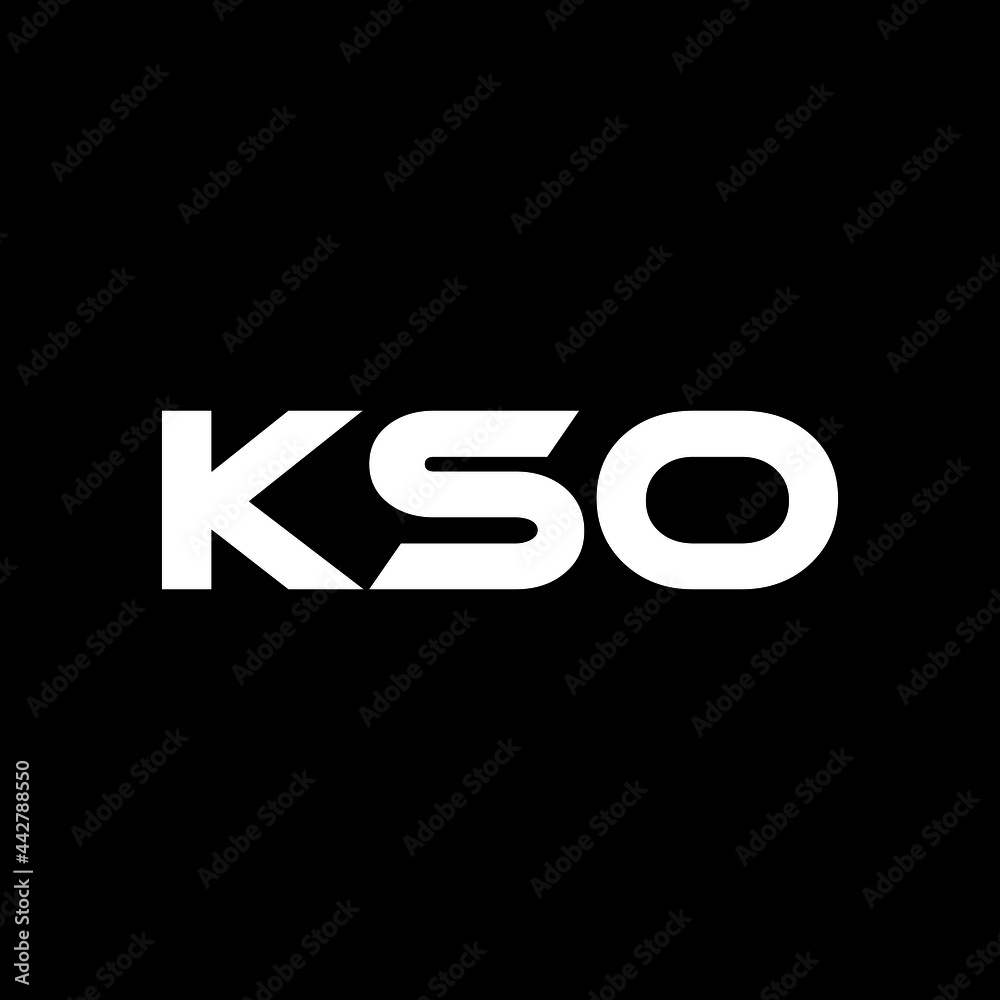KSO letter logo design with black background in illustrator, vector ...