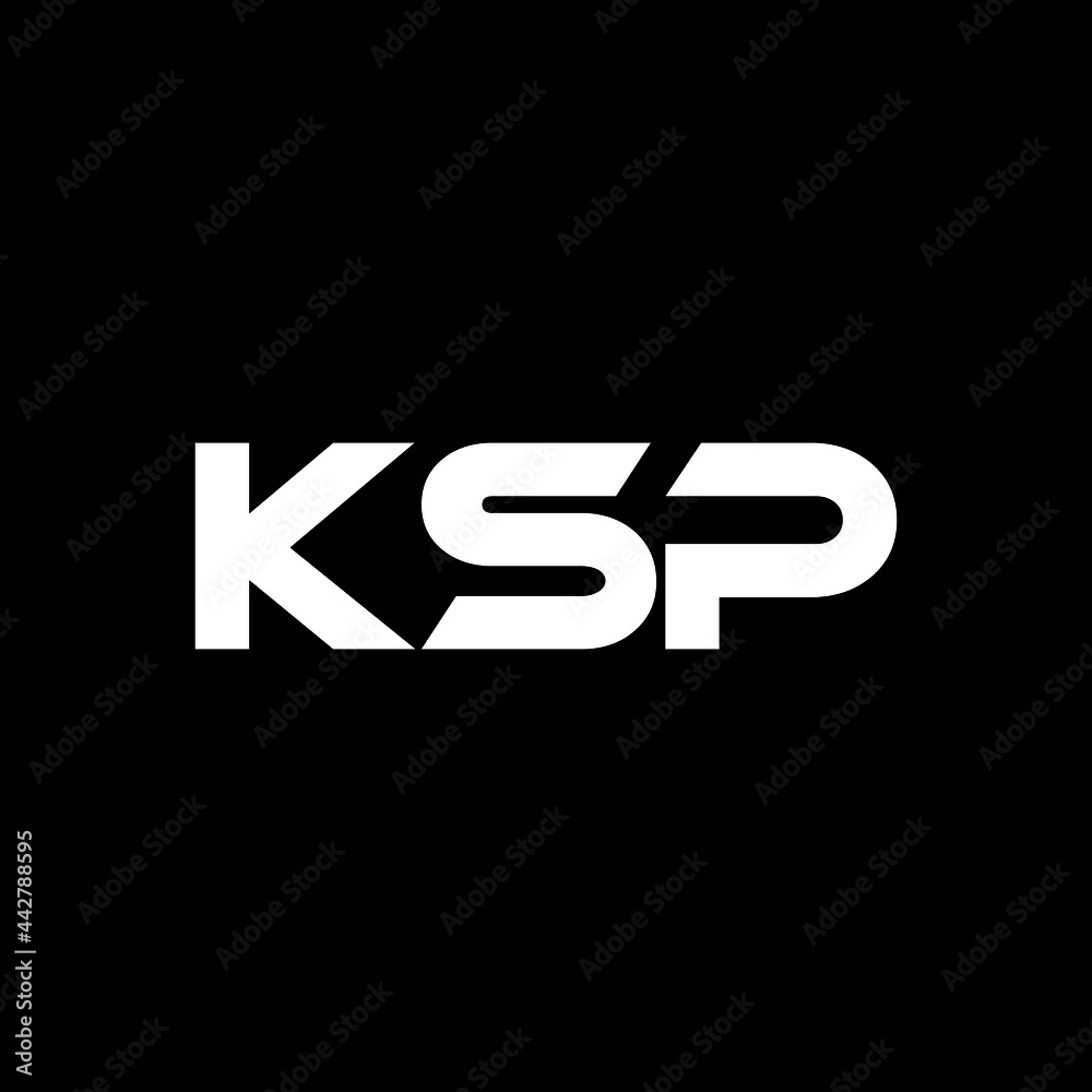 KSP letter logo design with black background in illustrator, vector ...