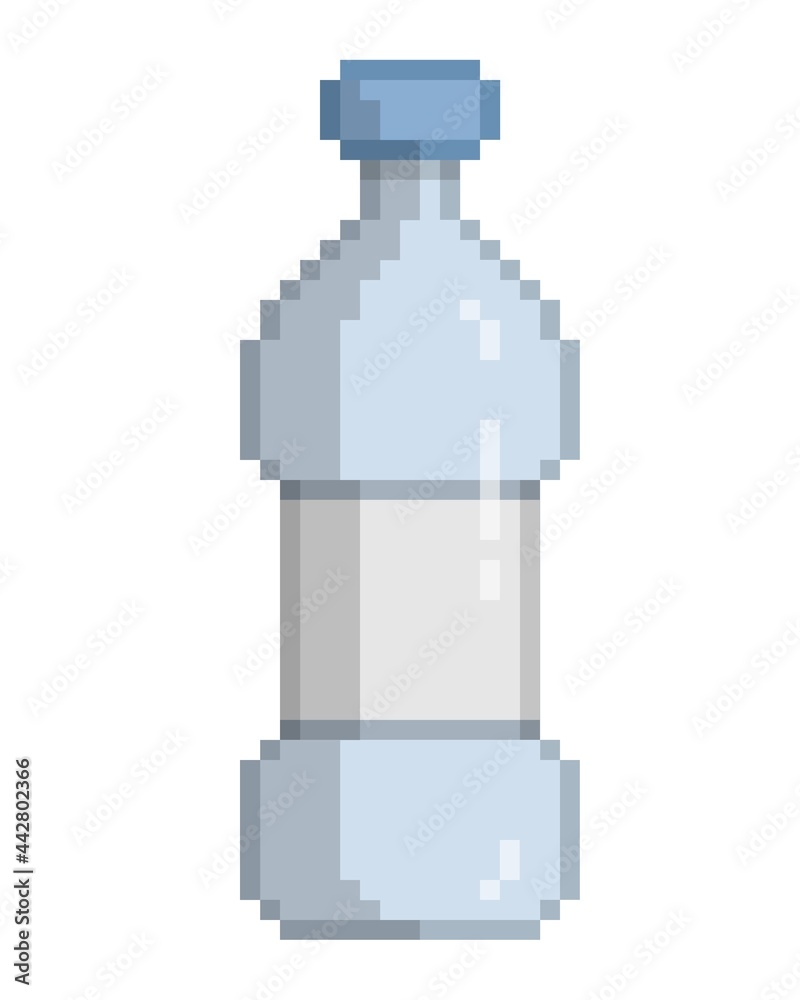 Bottle concept illustration liquid water pixel art resource graphic ...