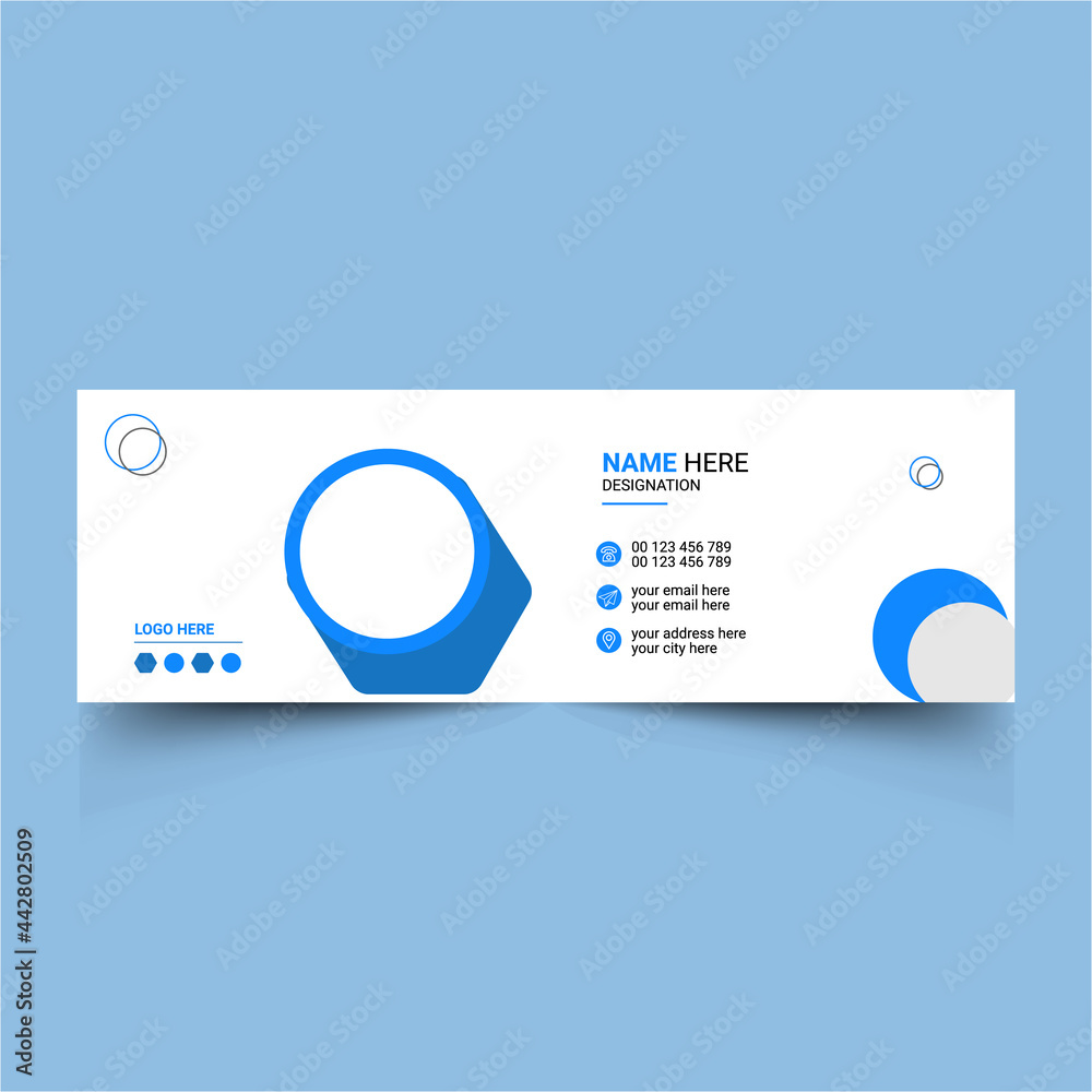 Email signature template modern creative business minimalist layout ...