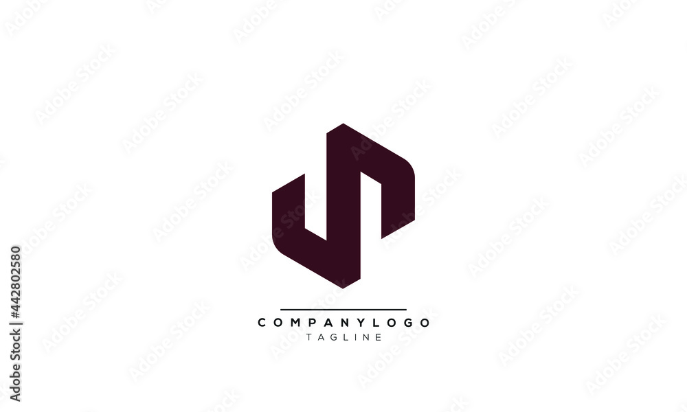 JP initials monogram letter text alphabet logo design Stock Vector ...