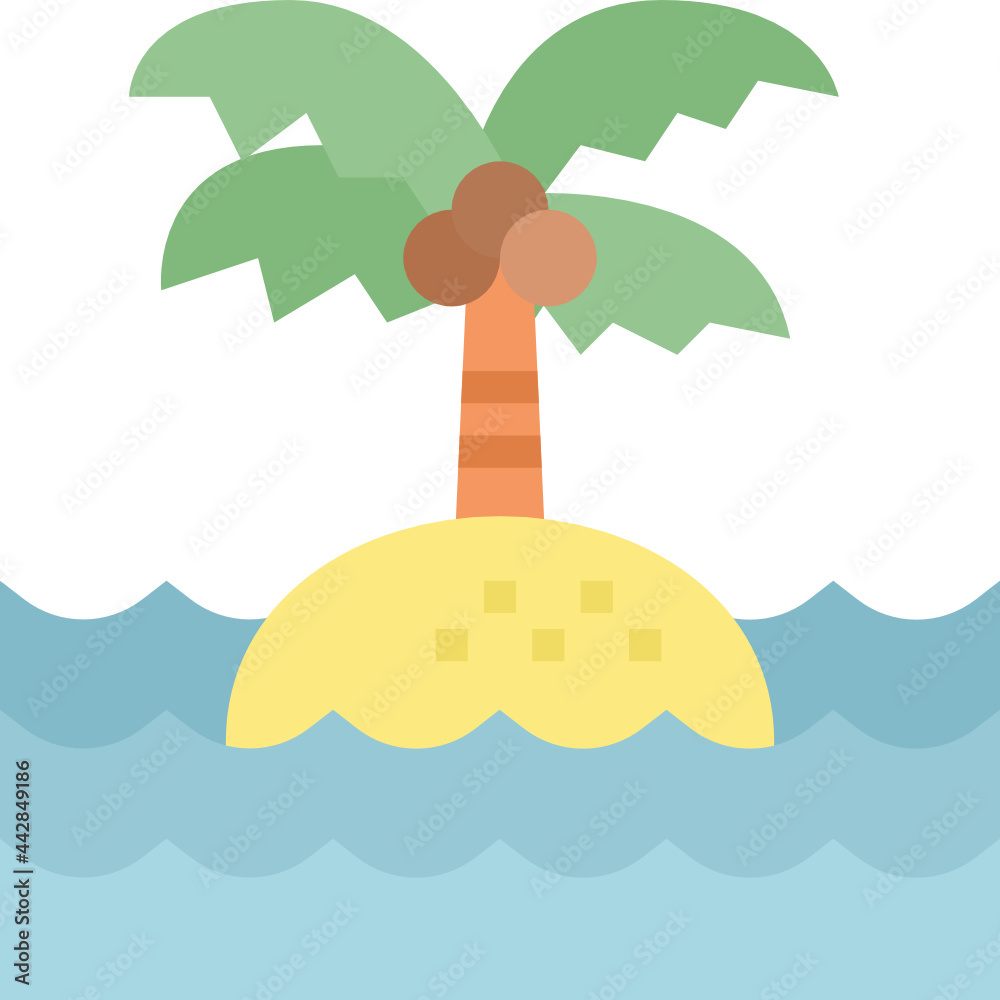 island flat icon Stock Vector | Adobe Stock