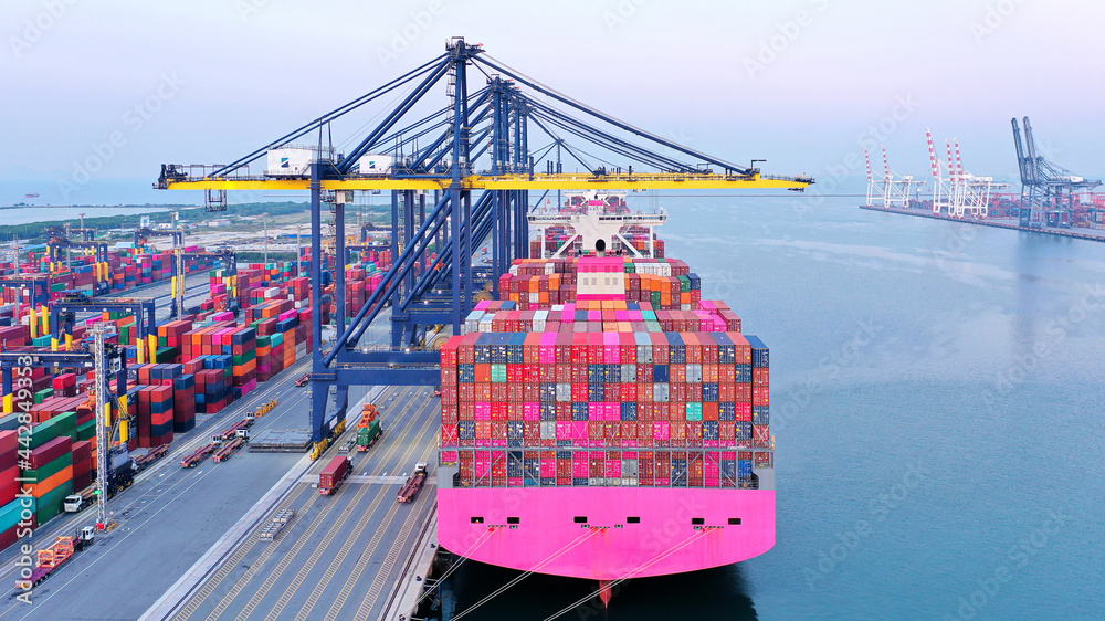Modern Logistics,transportation of Container Cargo ship,Cargo plane ...