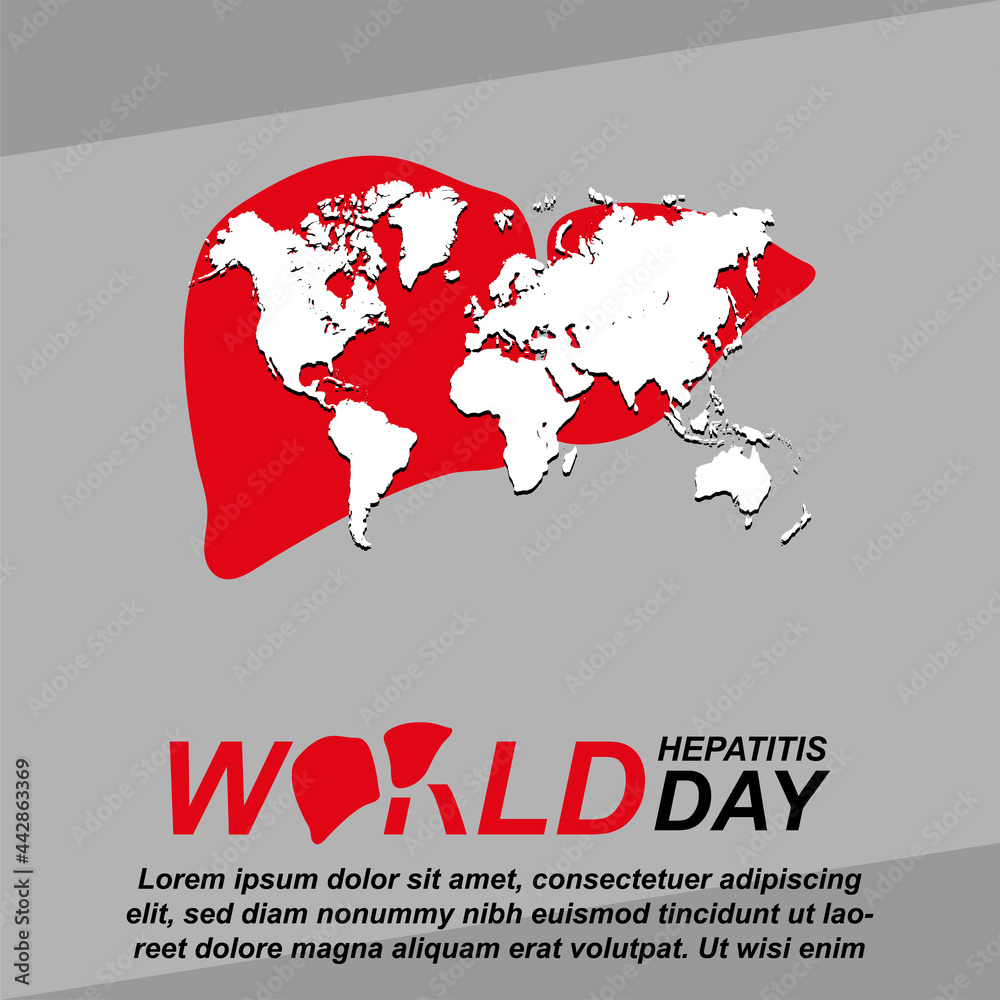 Vector illustration of World Hepatitis Day, with the concept of using a ...