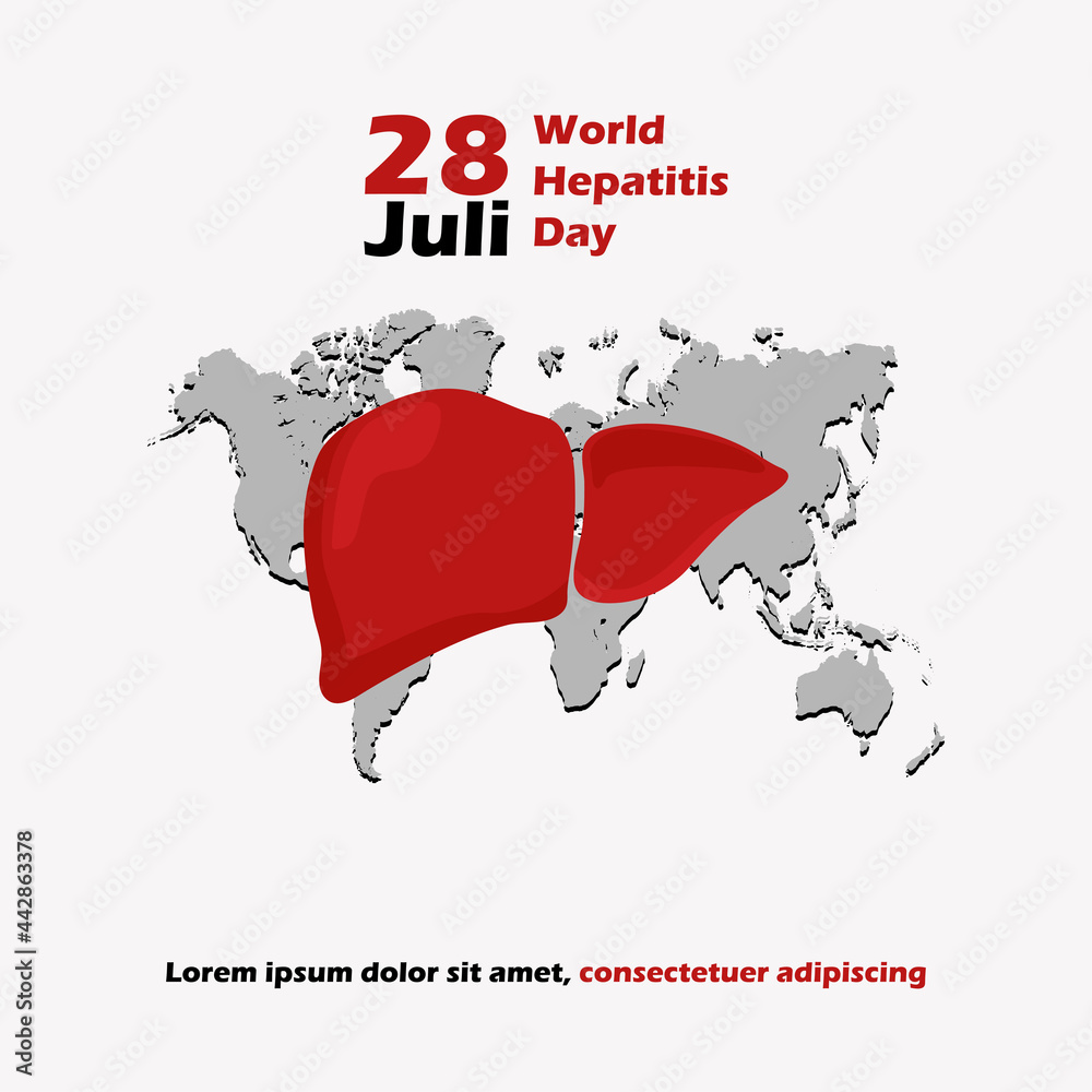 Vector illustration of World Hepatitis Day, with the concept of using a ...