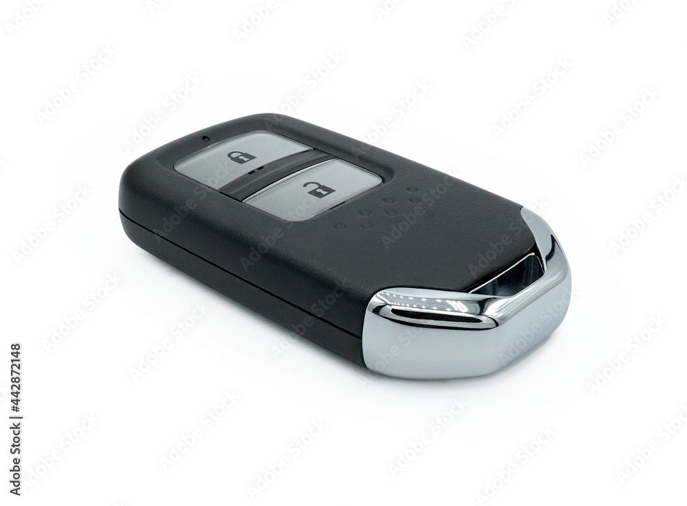 Car smart key isolated on white background, Cut out with clipping path ...
