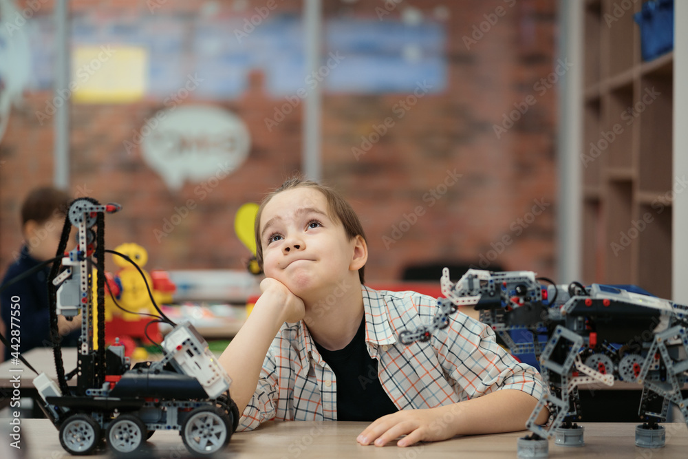 Boy Works on a Fully Functional Programable Robot for His School ...