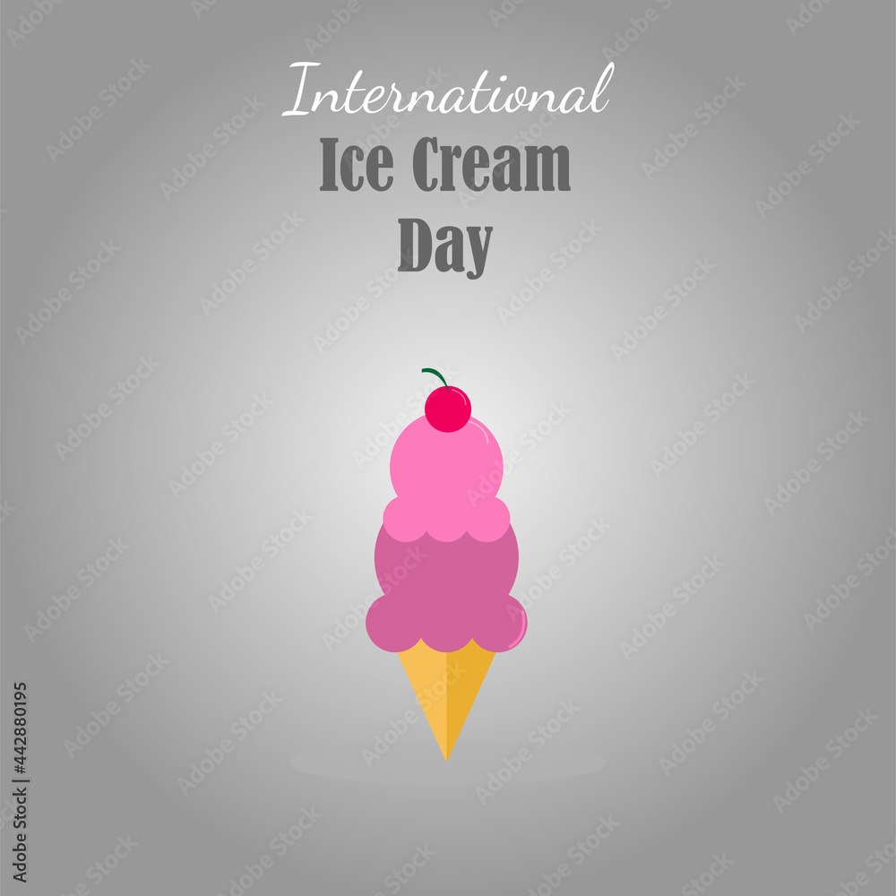 vector illustration, colorful fresh ice cream, international ice cream ...