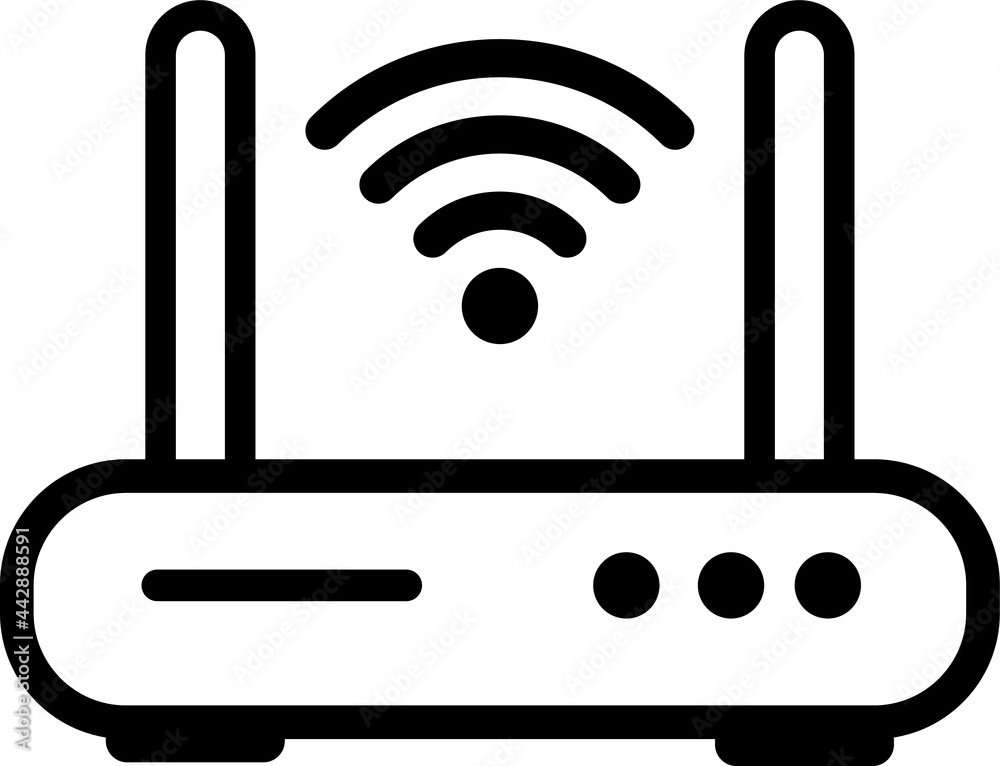 Wifi Router Icon In Trendy Design Vector Eps 10, fiber optic Internet ...