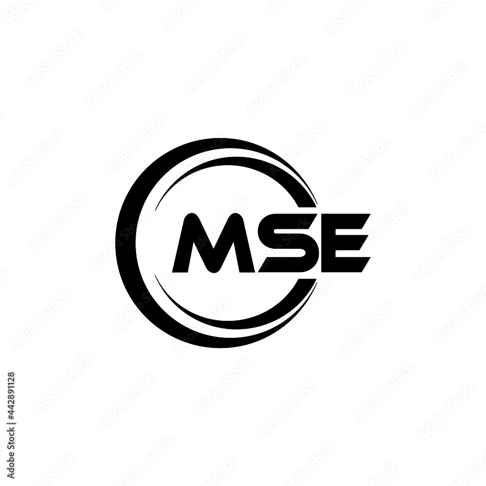 MSE letter logo design with white background in illustrator, vector ...