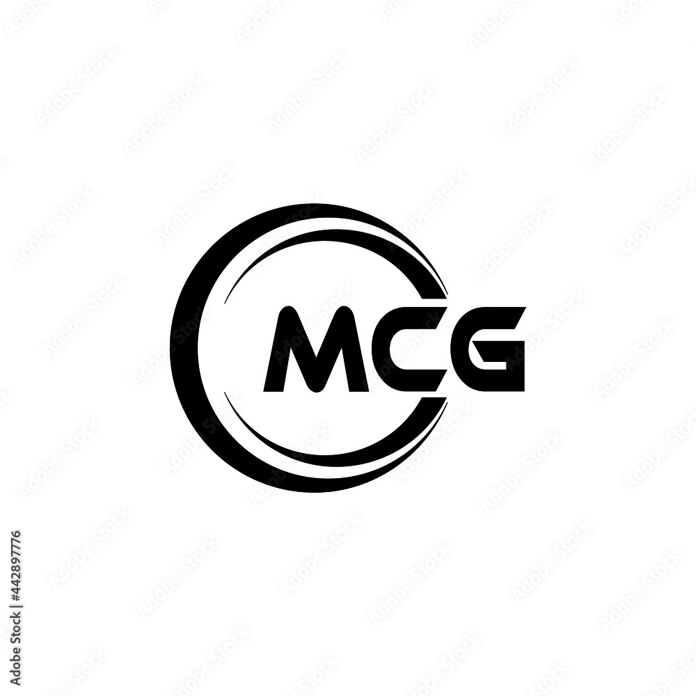 MCG letter logo design with white background in illustrator, vector ...