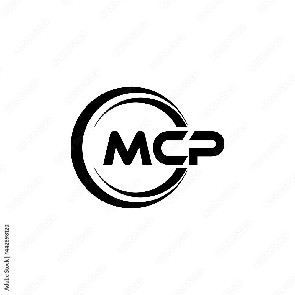 MCP letter logo design with white background in illustrator, vector ...