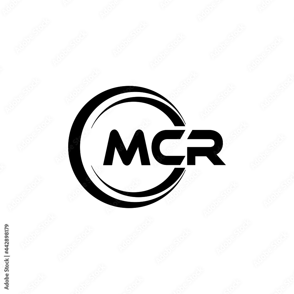MCR letter logo design with white background in illustrator, vector ...