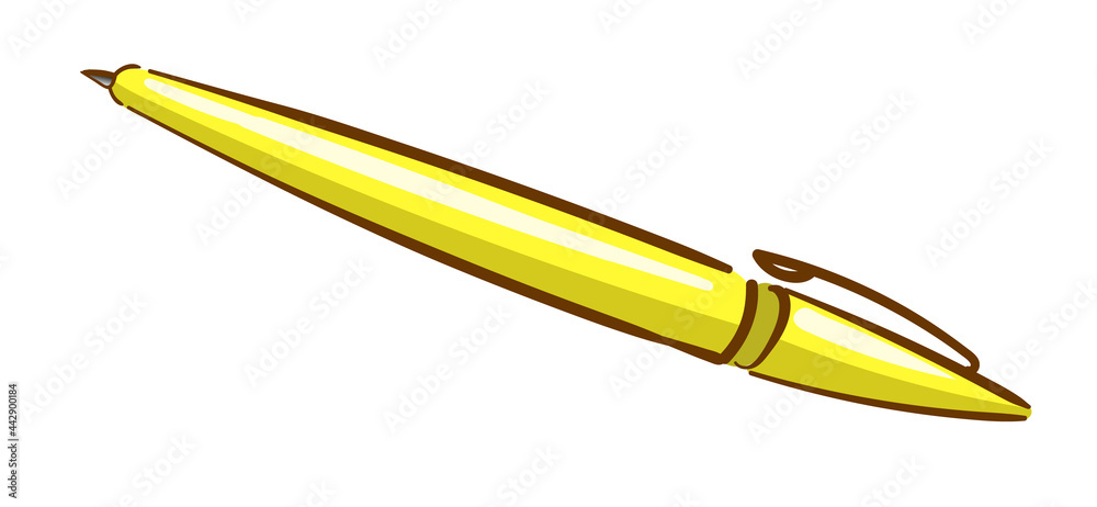 cartoon pen, isolated on a white background. School attribute Stock ...