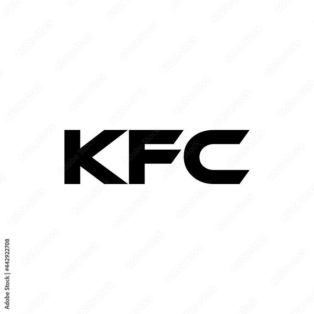 KFC letter logo design with white background in illustrator, vector ...