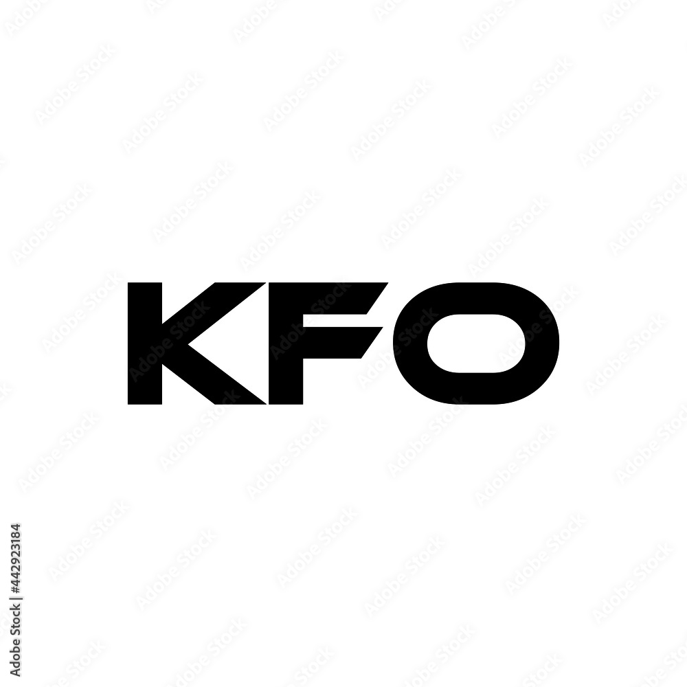 KFO letter logo design with white background in illustrator, vector ...