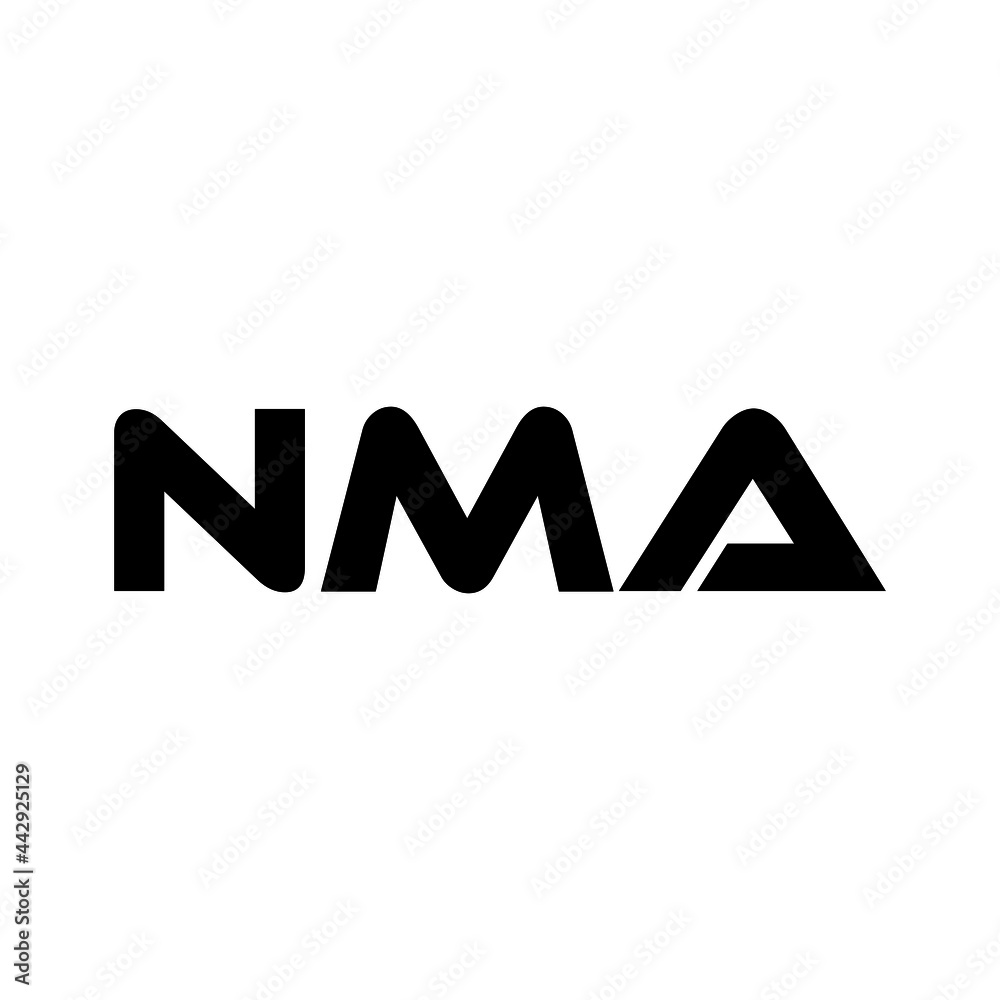 NMA letter logo design with white background in illustrator, vector ...