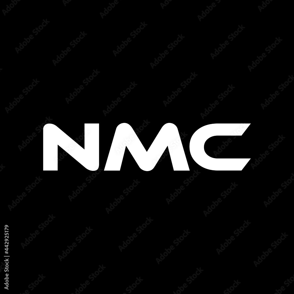 NMC letter logo design with black background in illustrator, vector ...