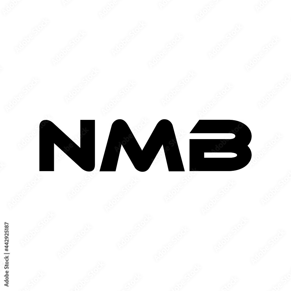 NMB letter logo design with white background in illustrator, vector ...
