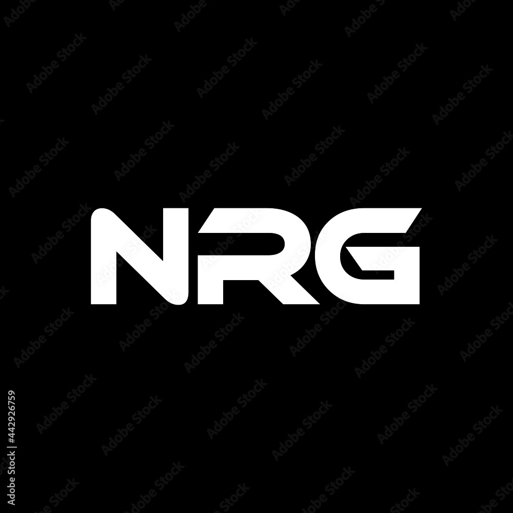 NRG letter logo design with black background in illustrator, vector ...