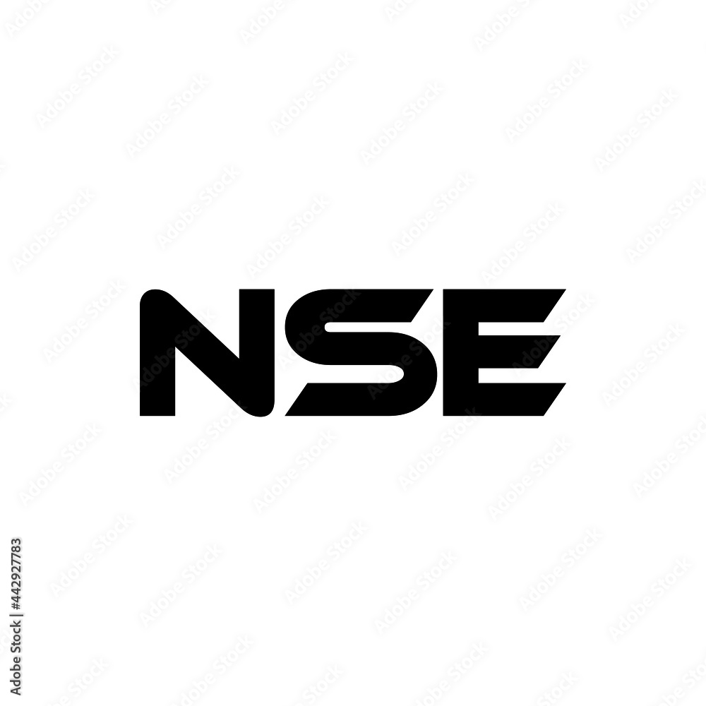 NSE letter logo design with white background in illustrator, vector ...