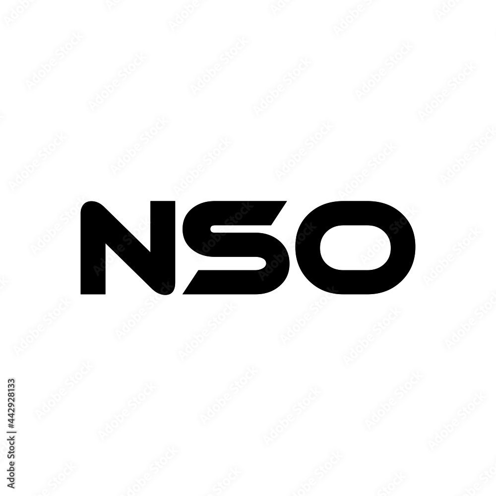 NSO letter logo design with white background in illustrator, vector ...