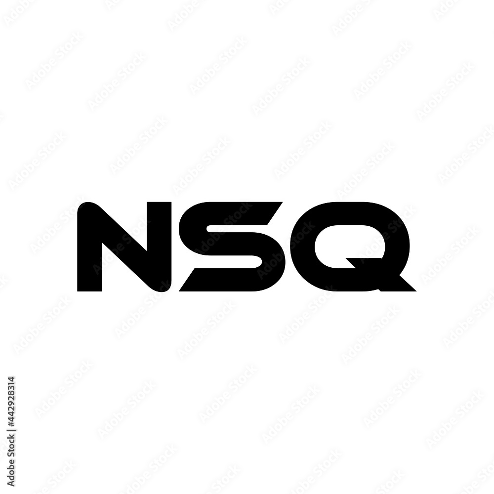 NSQ letter logo design with white background in illustrator, vector ...