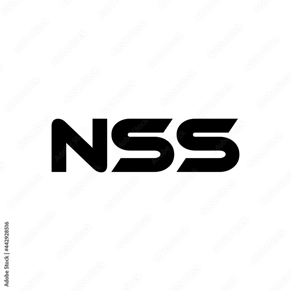 NSS letter logo design with white background in illustrator, vector ...