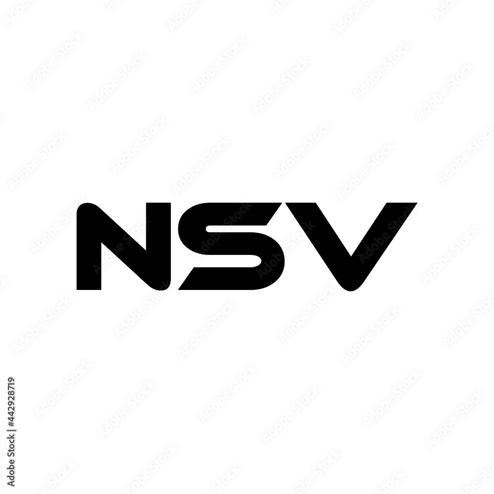 NSV letter logo design with white background in illustrator, vector ...