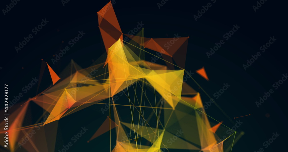 Image of detailed plexus structure 4k Stock Illustration | Adobe Stock