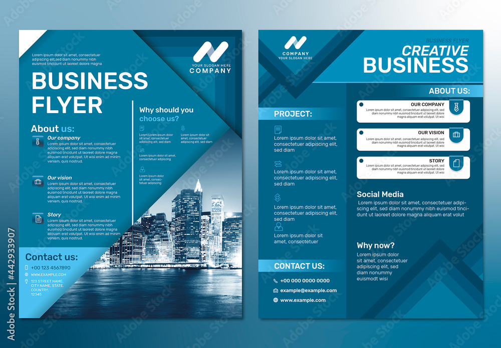 Business Flyer Template in Modern Design Stock Template | Adobe Stock