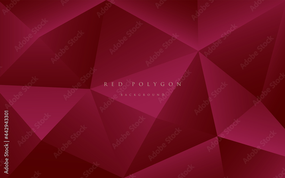 Abstract 3D luxury gradient red maroon polygonal modern design ...