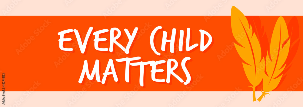 Every Child Matters Logo Design. Vector Illustration. Canadian ...
